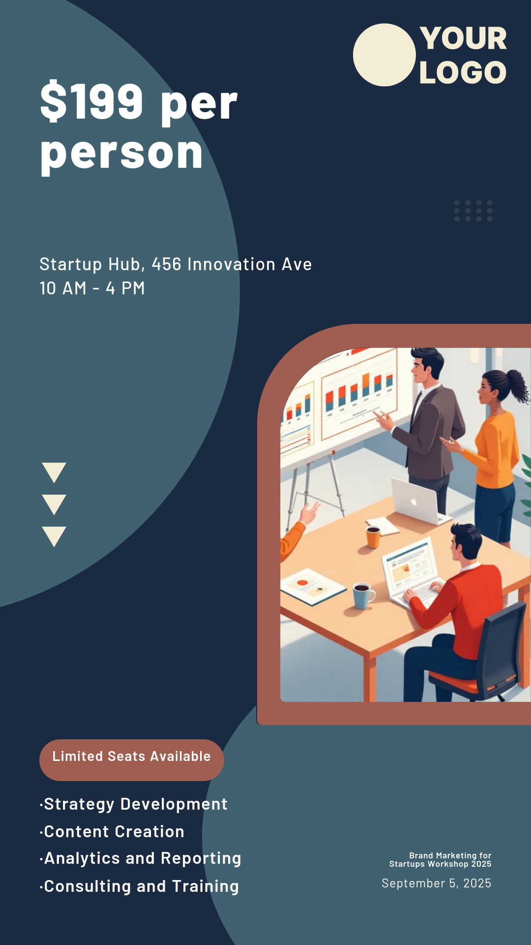 Brand Marketing 2025 Startups Workshop Poster Template - AI Designs by ...