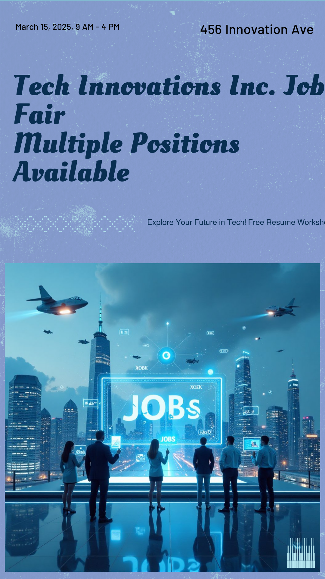 Tech Job Advertisement 2025 Poster Template - AI Designs by MolyPix.AI