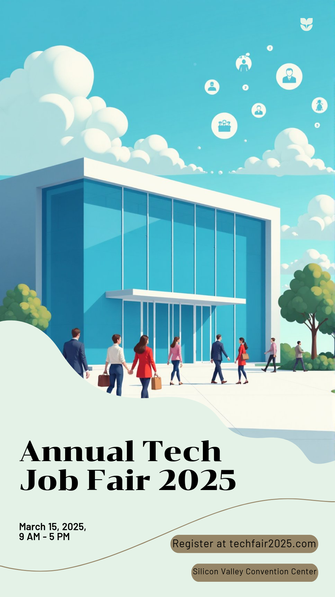 Annual Tech Job Fair 2025 Poster Template - AI Designs by MolyPix.AI