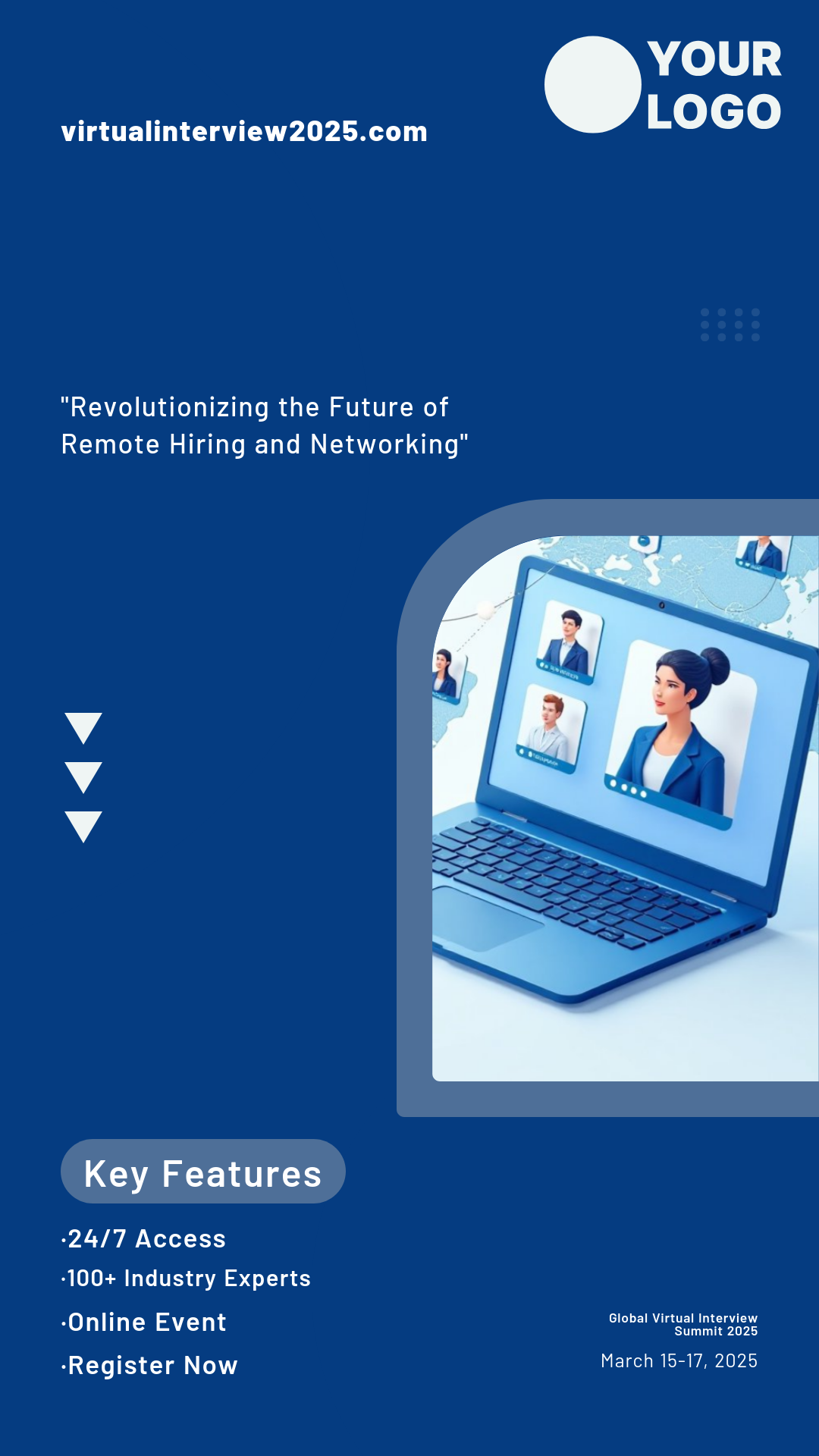 Global Virtual Interview 2025 Summit Poster Template - AI Designs by ...