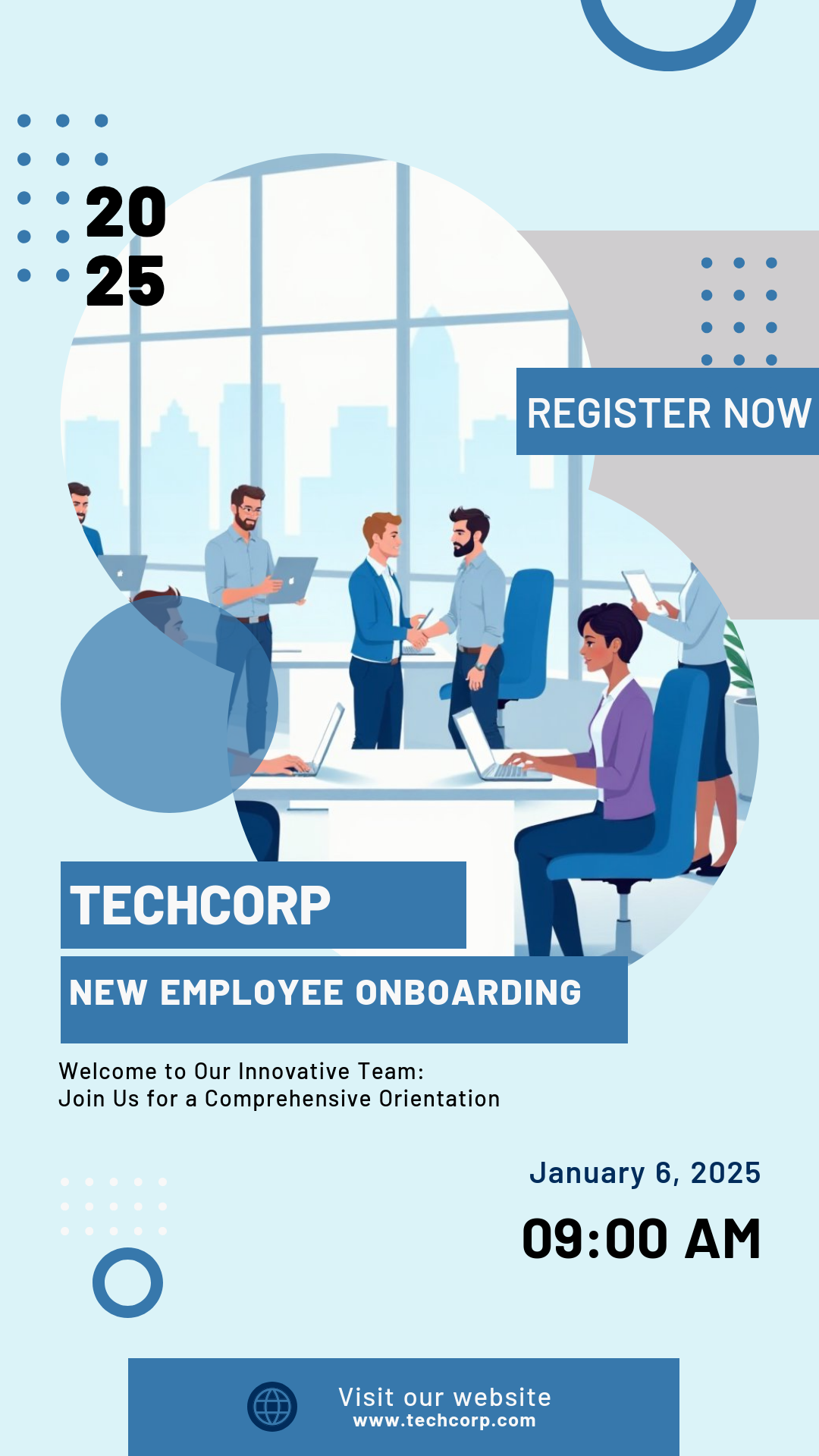 New Employee Onboarding Program 2025 Poster Template - AI Designs by ...