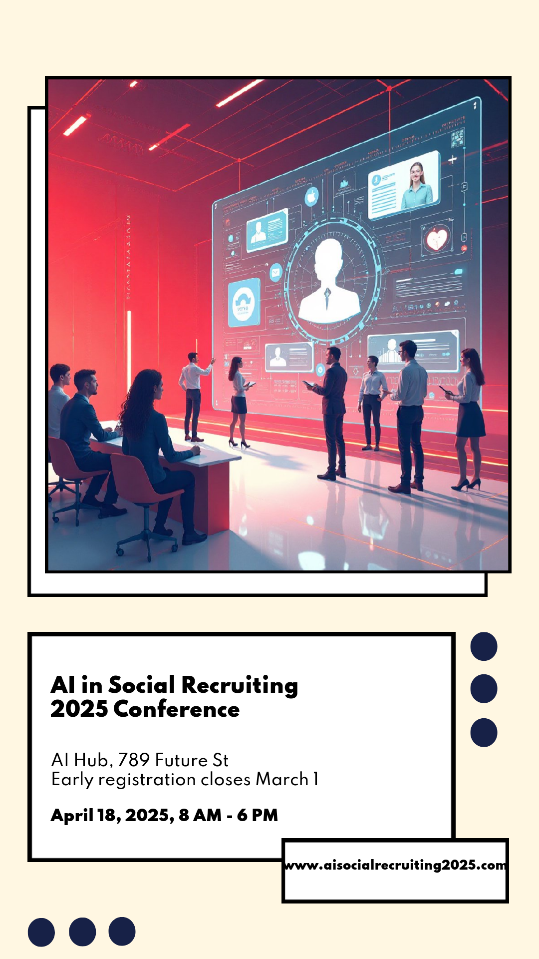 AI in Social Recruiting 2025 Poster Template - AI Designs by MolyPix.AI