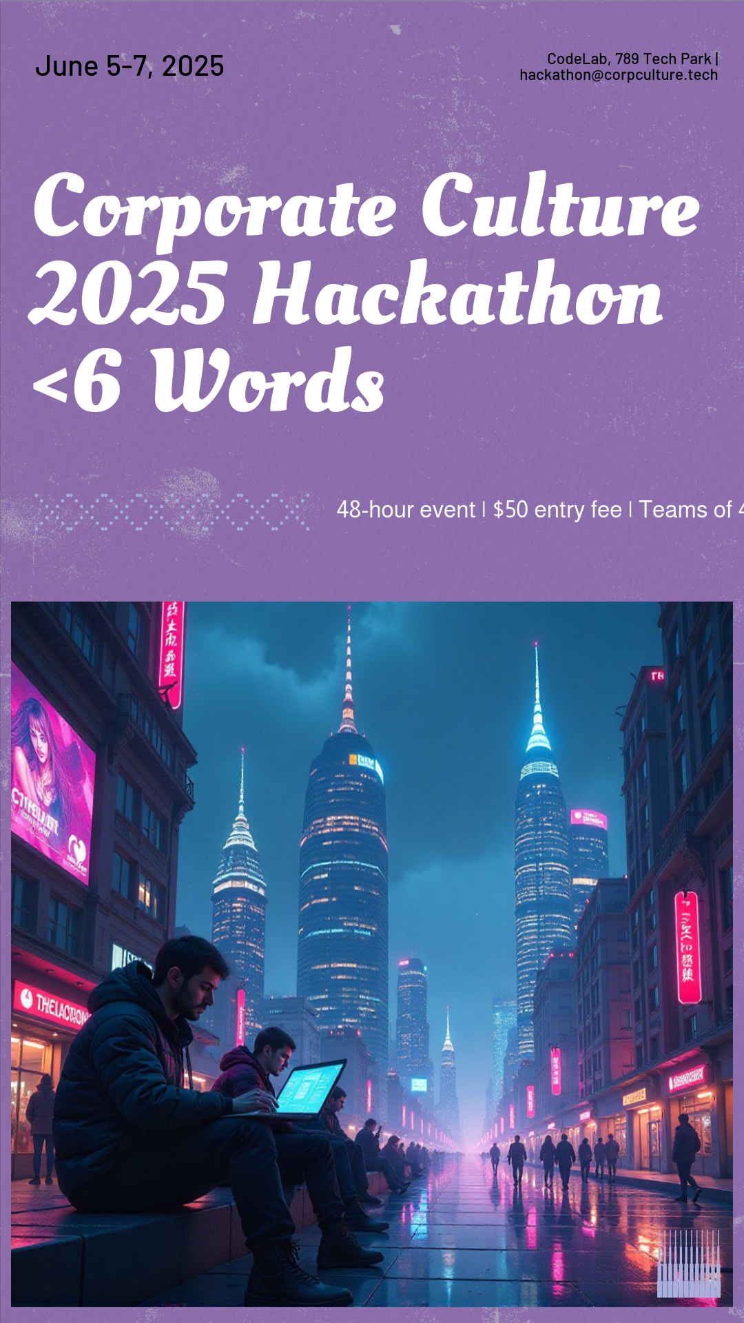 Corporate Culture 2025 Hackathon Poster Template - AI Designs by MolyPix.AI