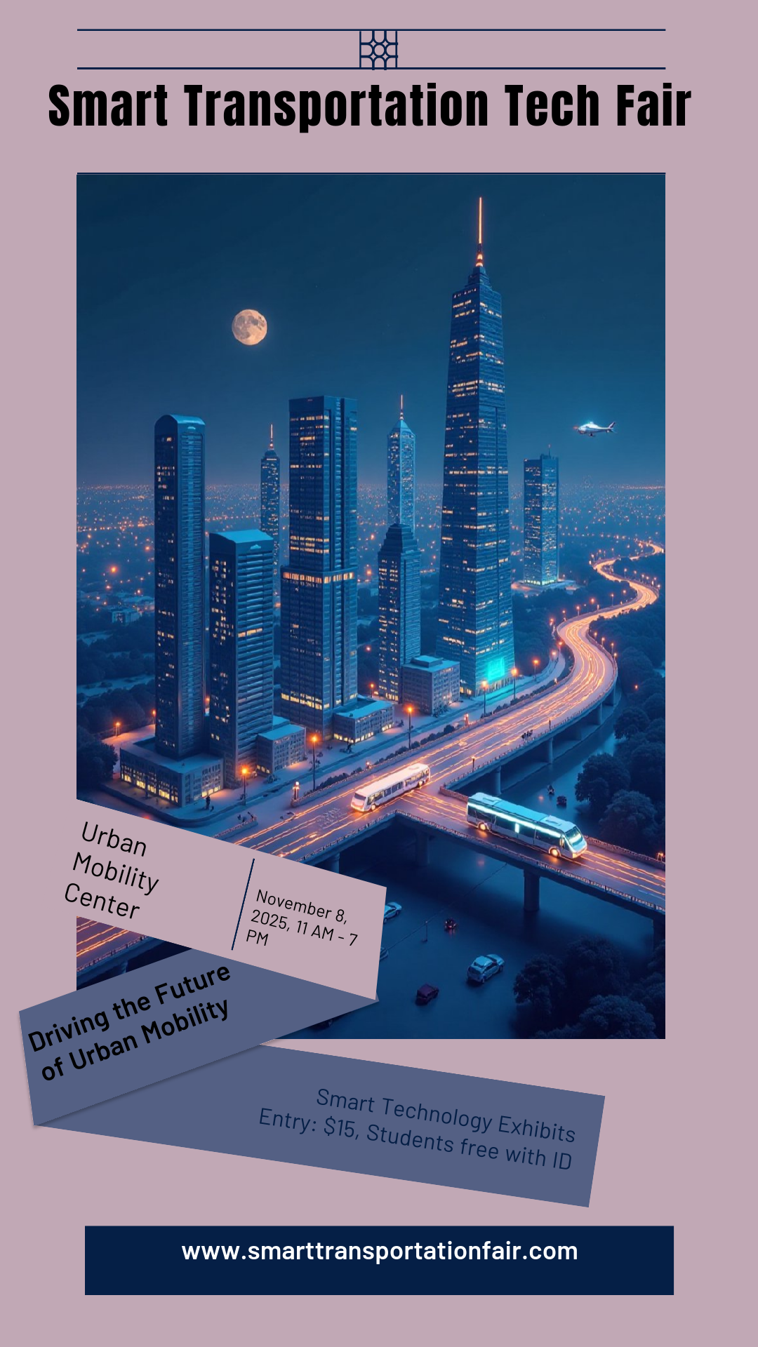 Smart Transportation Smart Technology Exhibits Poster Template - AI ...