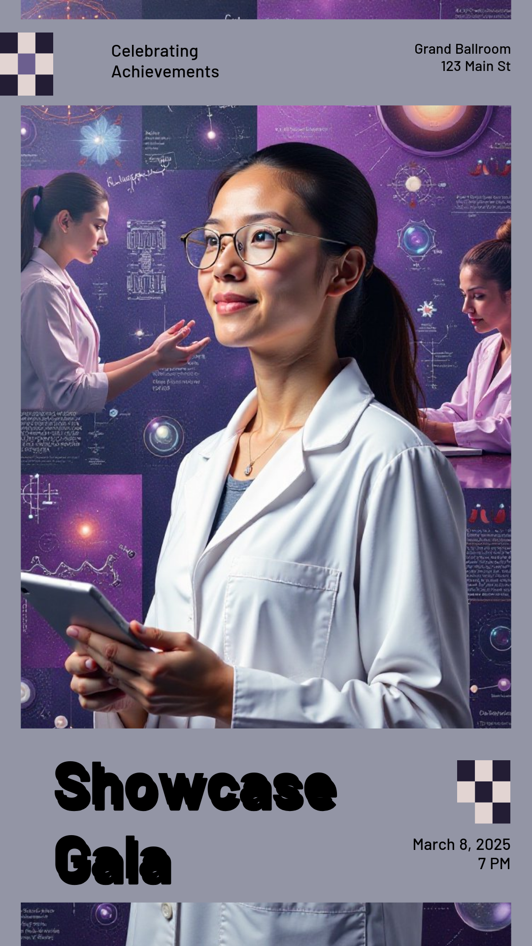 Women in STEM Showcase Achievements Poster Template - AI Designs by ...
