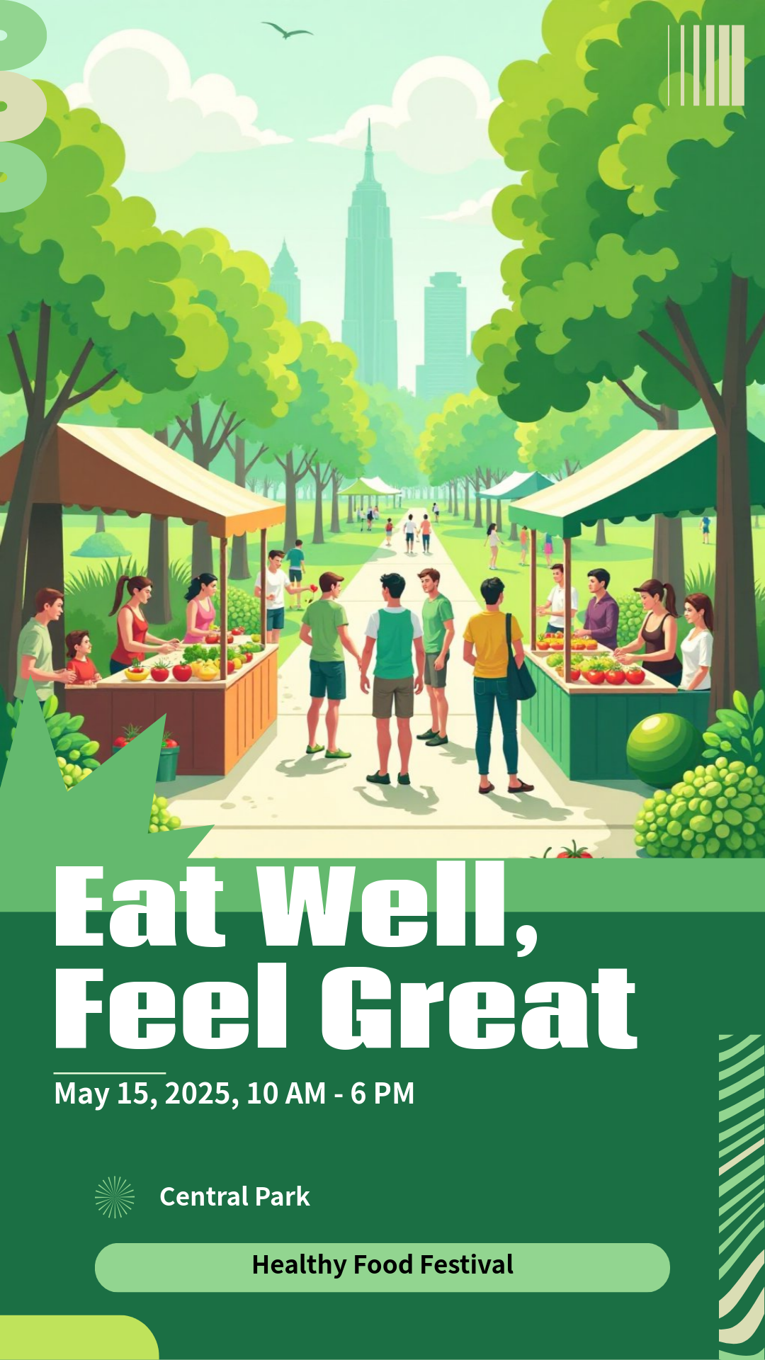 Healthy Food Festival Poster Template - AI Designs by MolyPix.AI