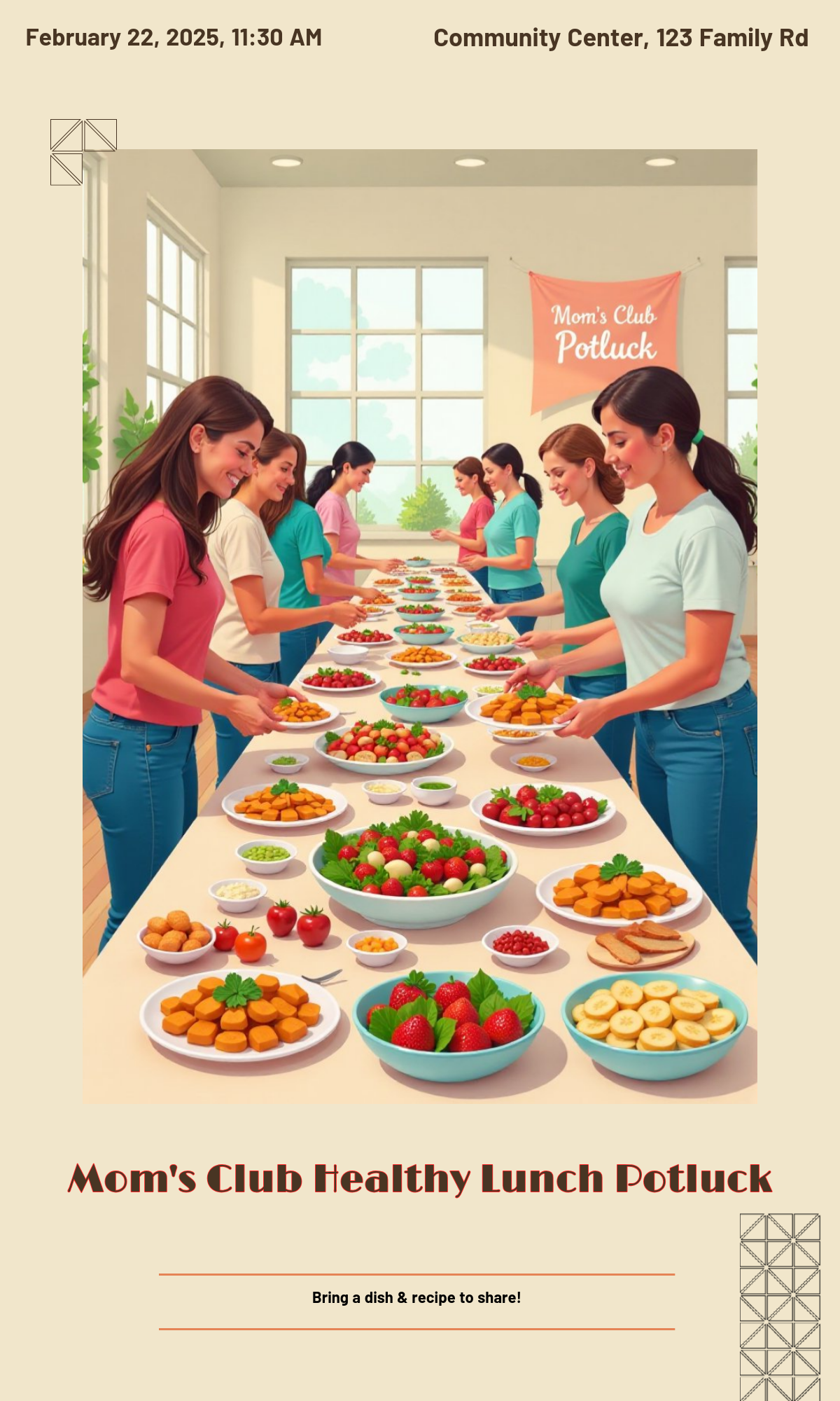 Moms' Healthy Lunch Ideas Poster Template - AI Designs by MolyPix.AI