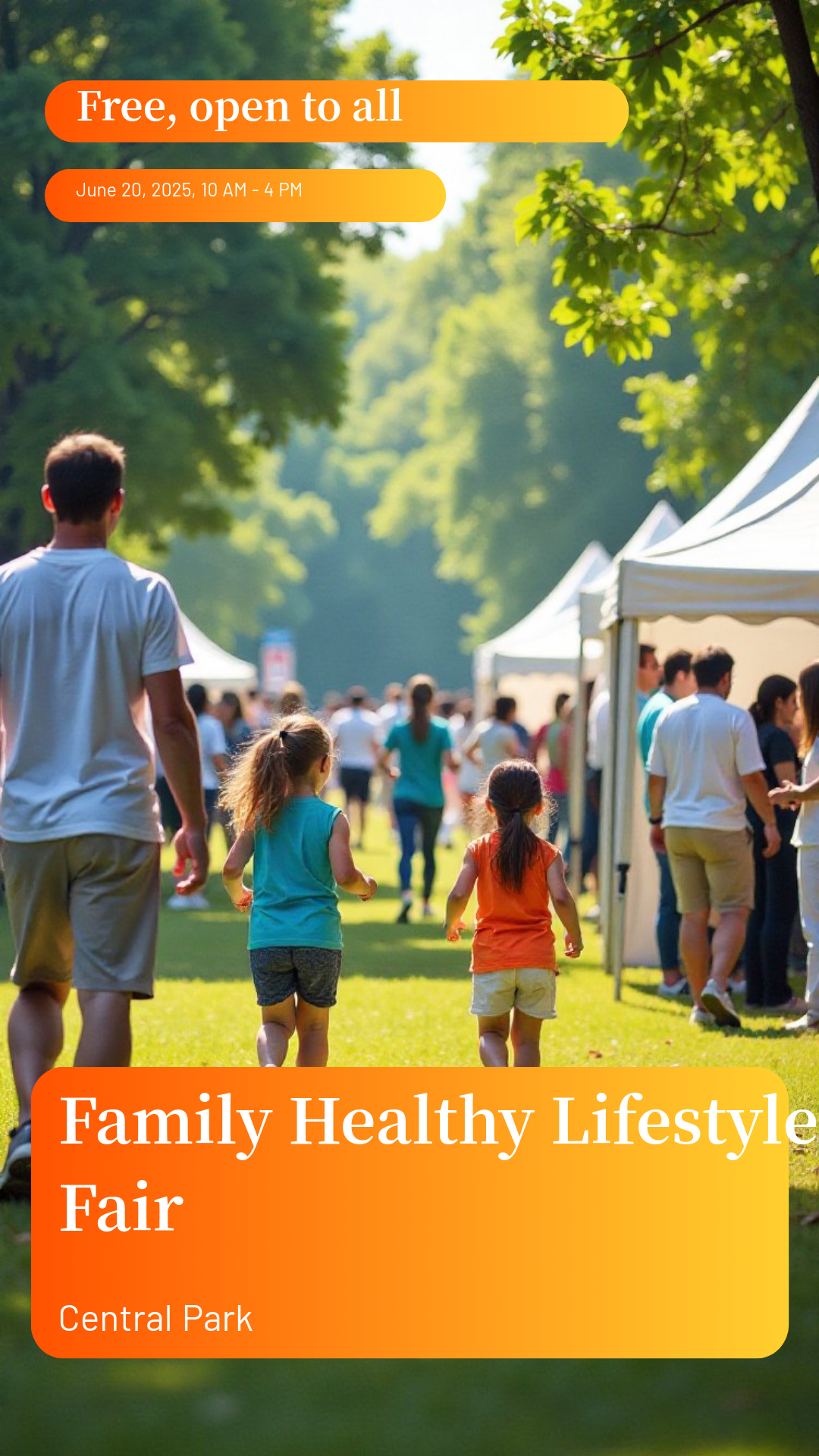 Family Healthy Lifestyle Fair Poster Template - AI Designs by MolyPix.AI