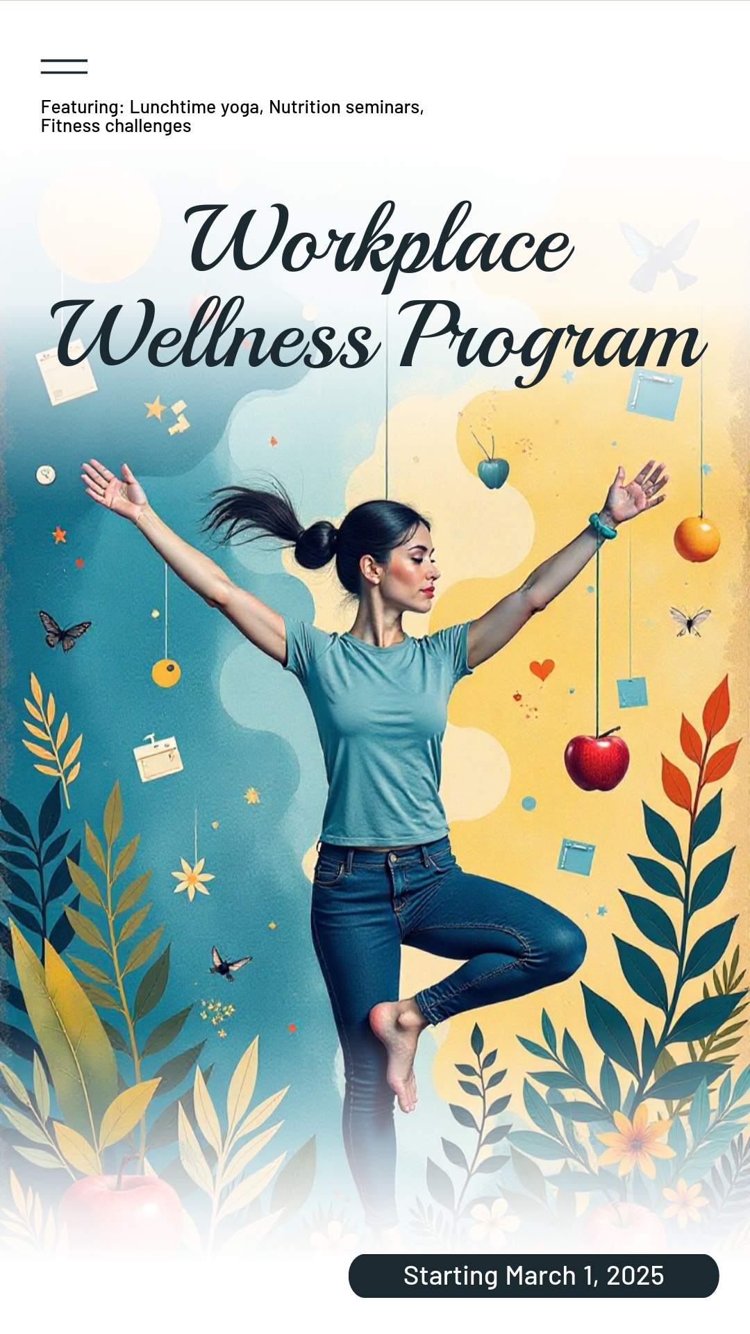 Workplace Healthy Lifestyle Program Poster Template - AI Designs by ...