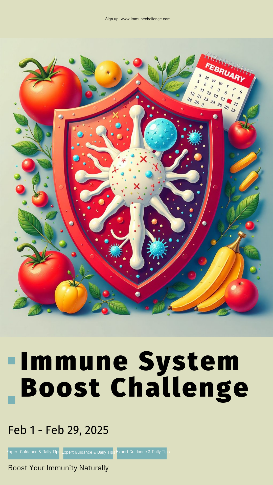 Monthly Immune System Boost Challenge Poster Template - AI Designs by ...