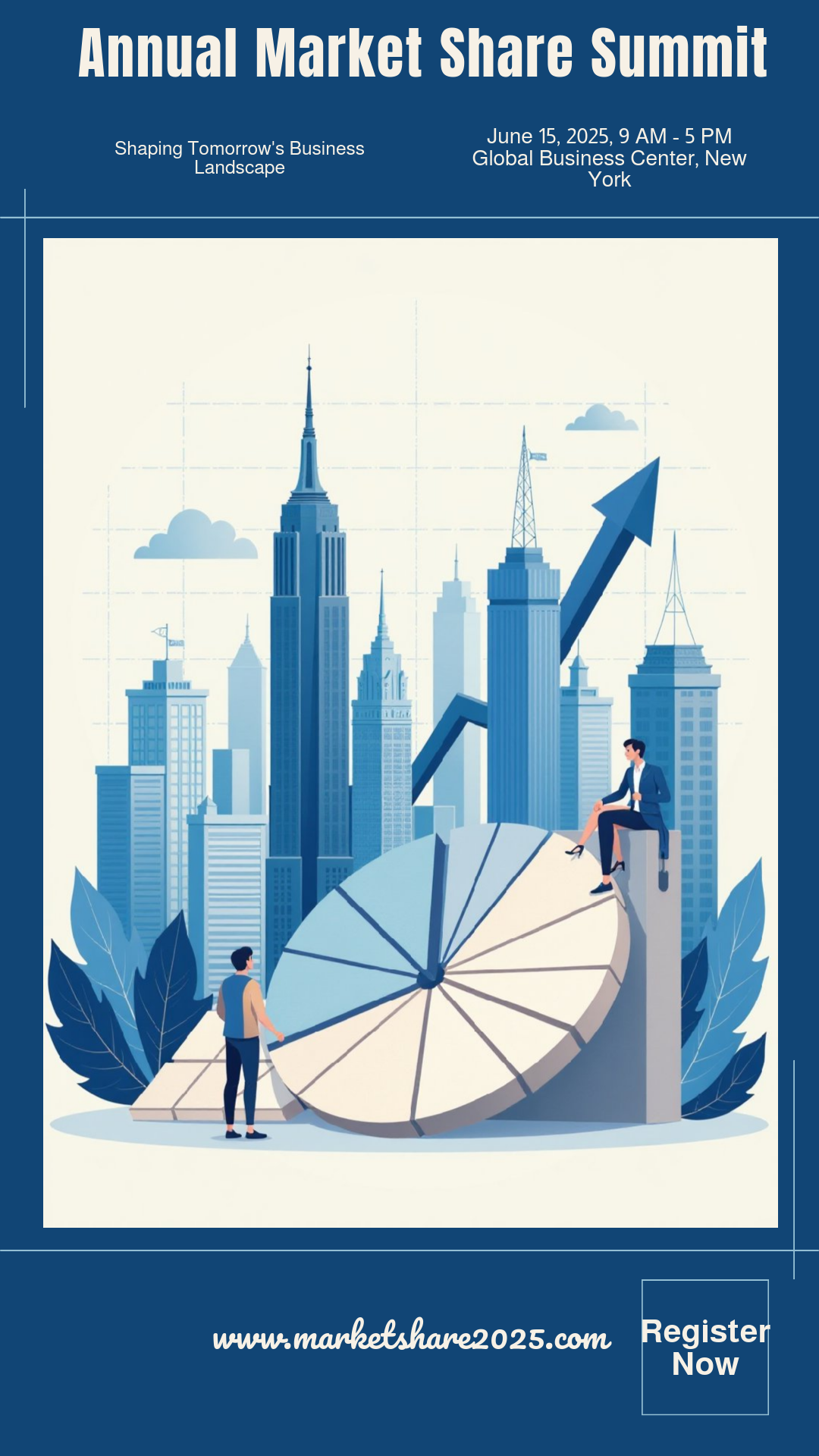 Annual Market Share 2025 Summit Poster Template - AI Designs by MolyPix.AI