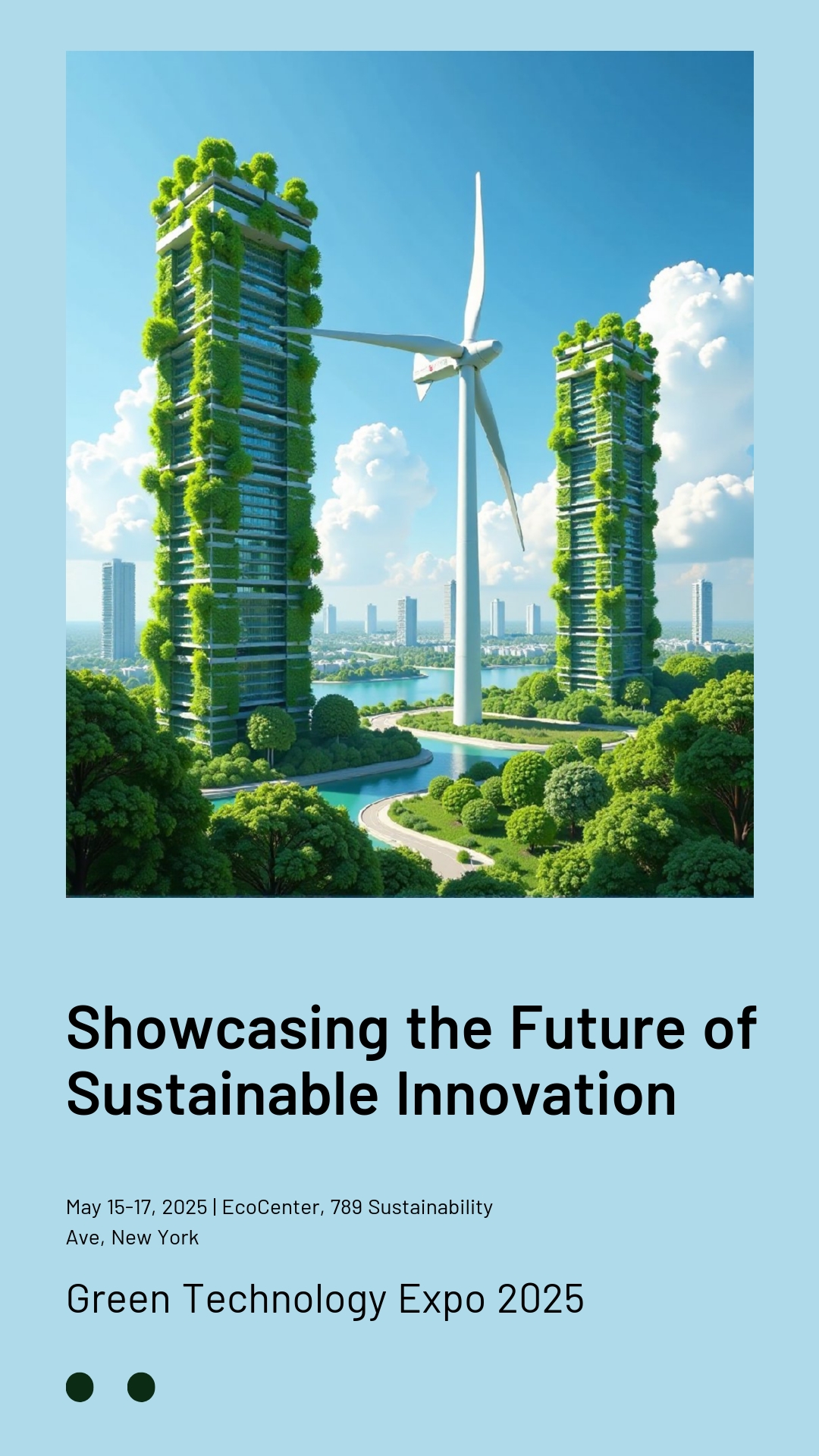 Green Technology 2025 Expo Poster Template - AI Designs by MolyPix.AI