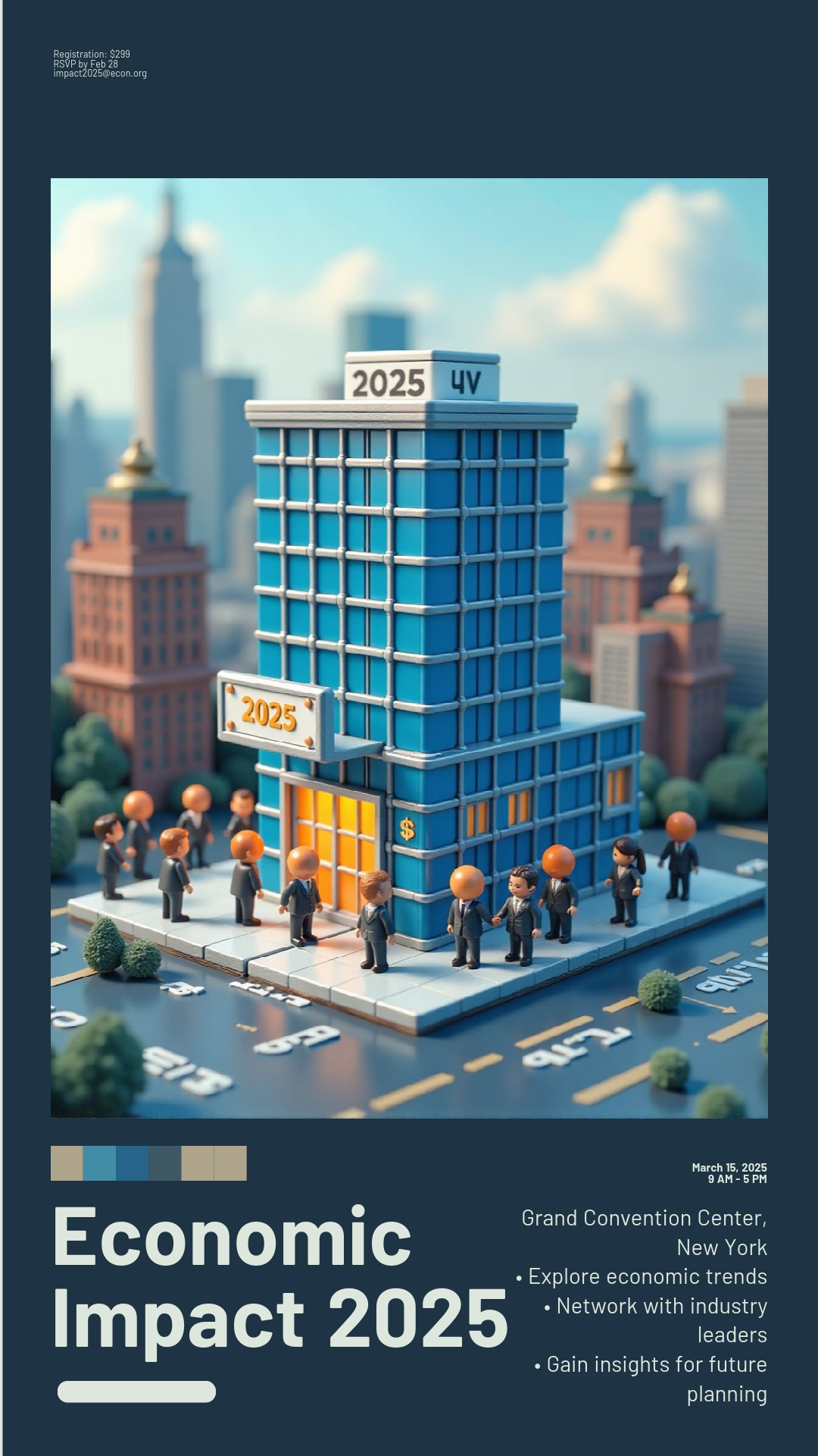 Economic Impact 2025 Conference Poster Template - AI Designs by MolyPix.AI