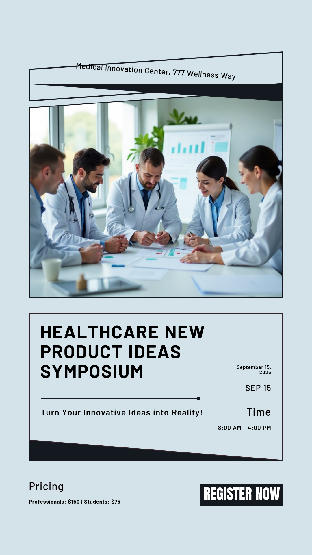 Healthcare New Product Ideas Symposium Poster Template - AI Designs by ...