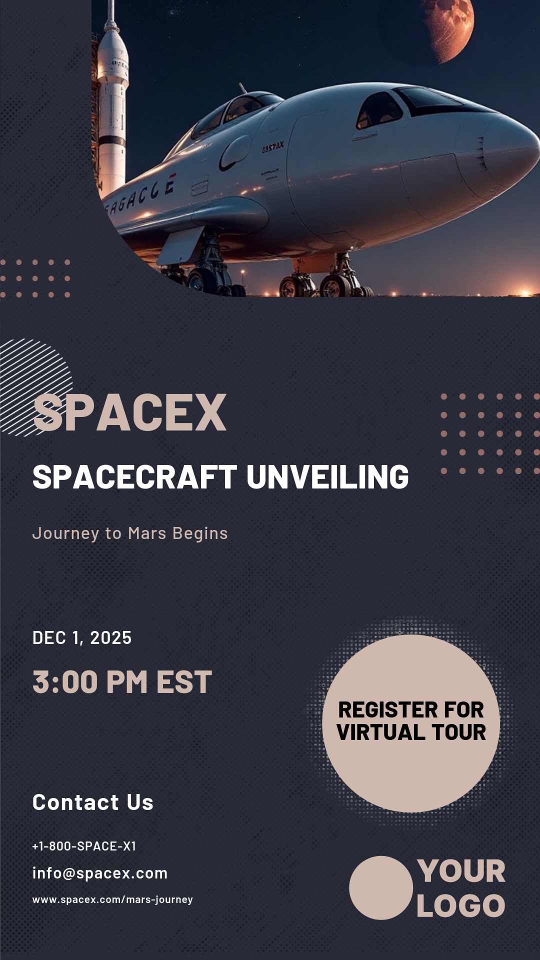 SpaceX Spacecraft New Product Launch Poster Template - AI Designs by ...