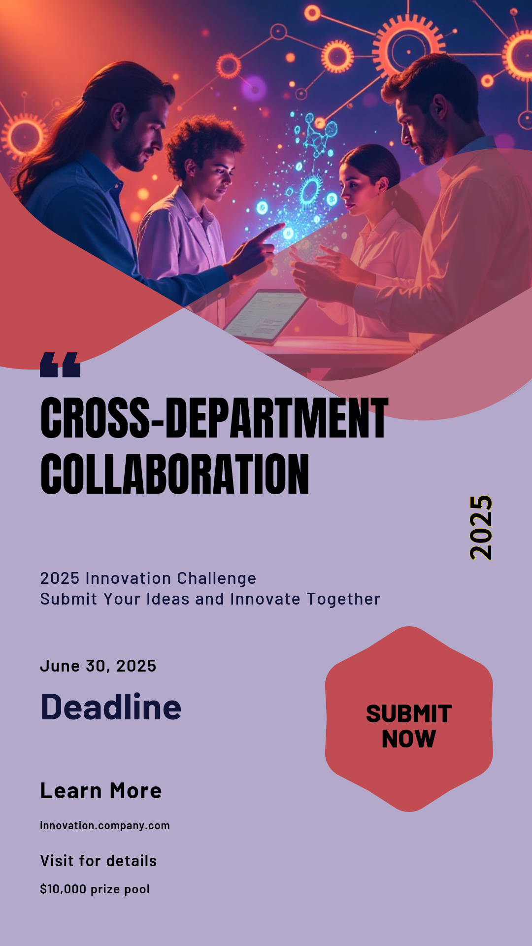 Cross-department Collaboration 2025 Innovation Poster Template - AI ...
