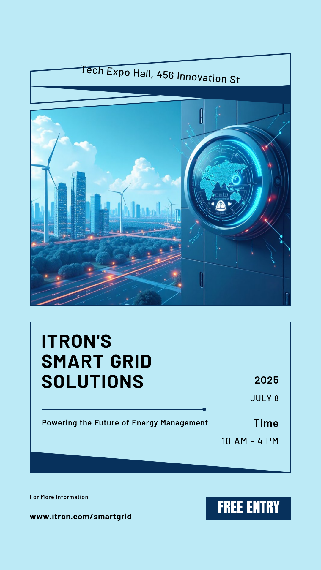 Itron Smart Grid Trade Show Poster Template - AI Designs by MolyPix.AI