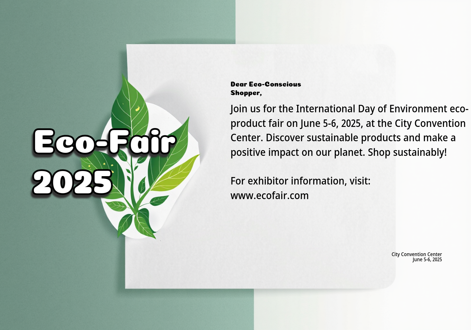 International Day of Environment Postcard Template - AI Designs by ...