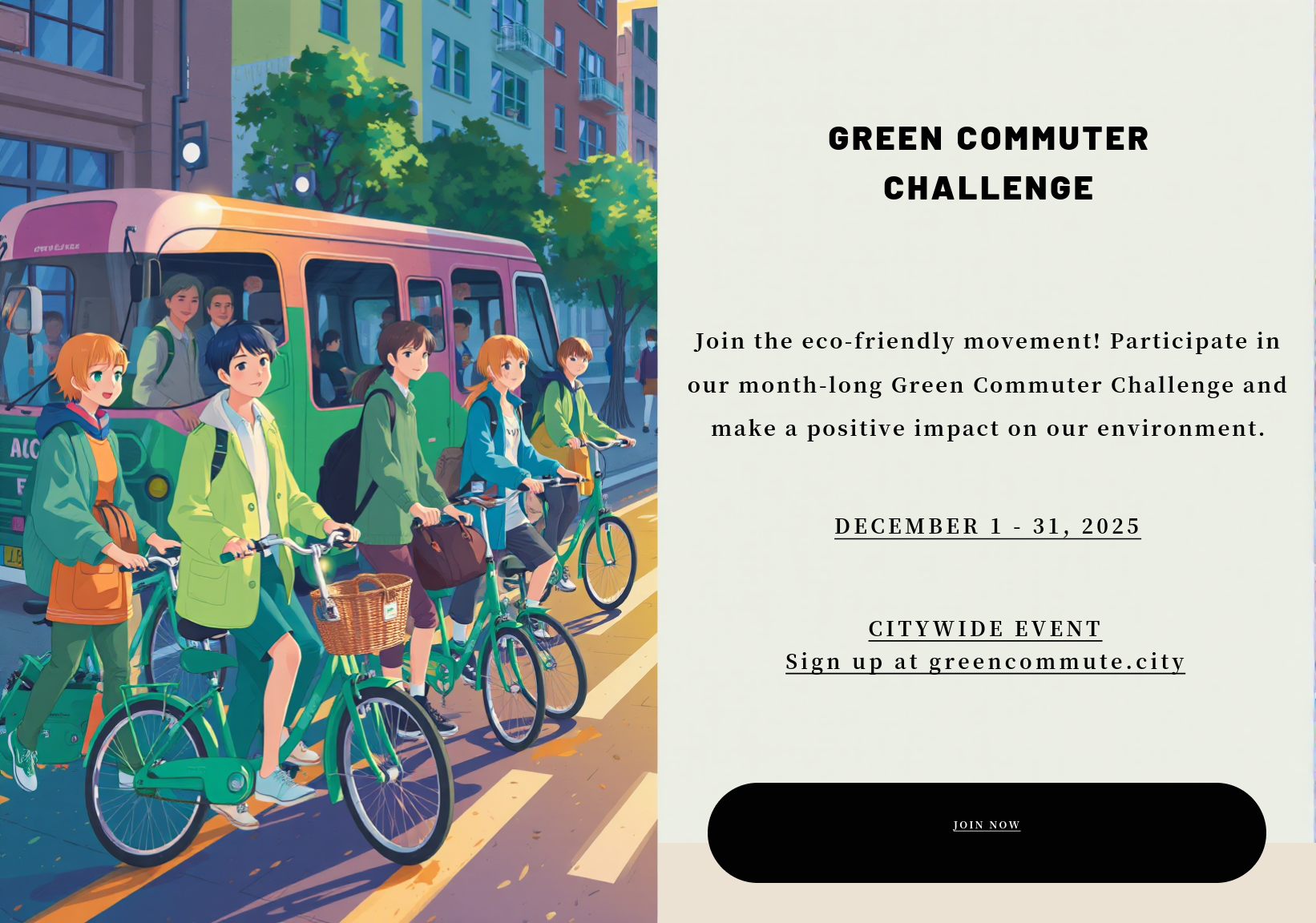 Green Transportation Commuter Challenge Postcard Template - AI Designs ...