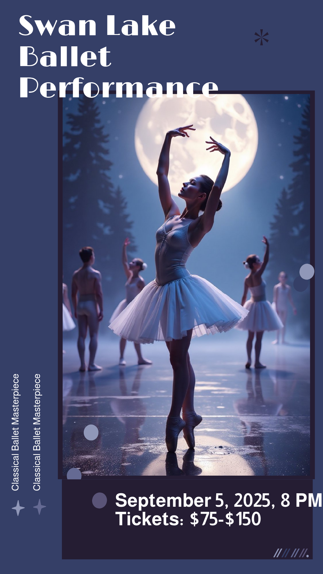 Classical Ballet Performance Poster Template - AI Designs by MolyPix.AI