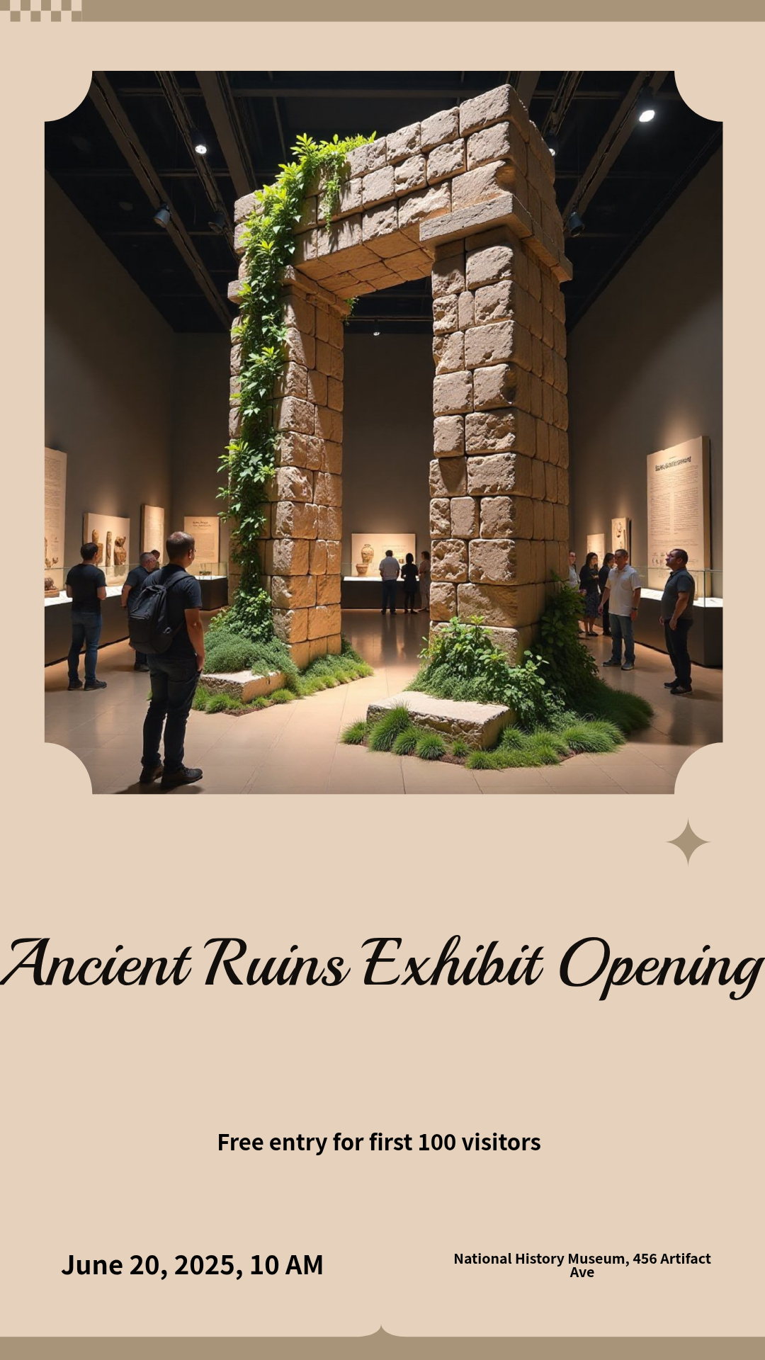 Ancient Ruins Historical Monuments Poster Template - AI Designs by ...