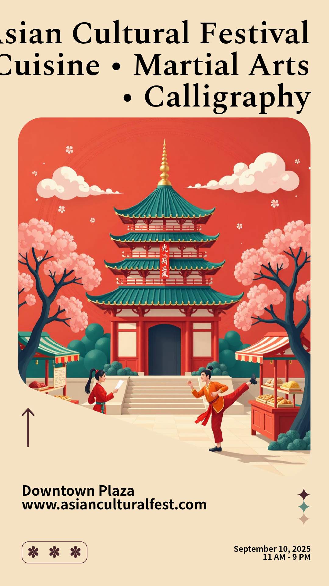 Asian Cultural Festival Poster Template - AI Designs by MolyPix.AI