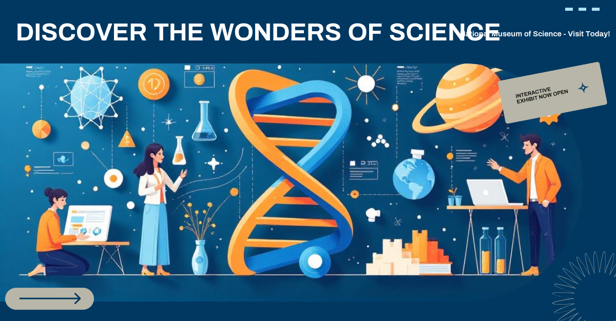 Interactive Museums Exhibit LinkedIn Single Image Ad Template - AI Designs by MolyPix.AI