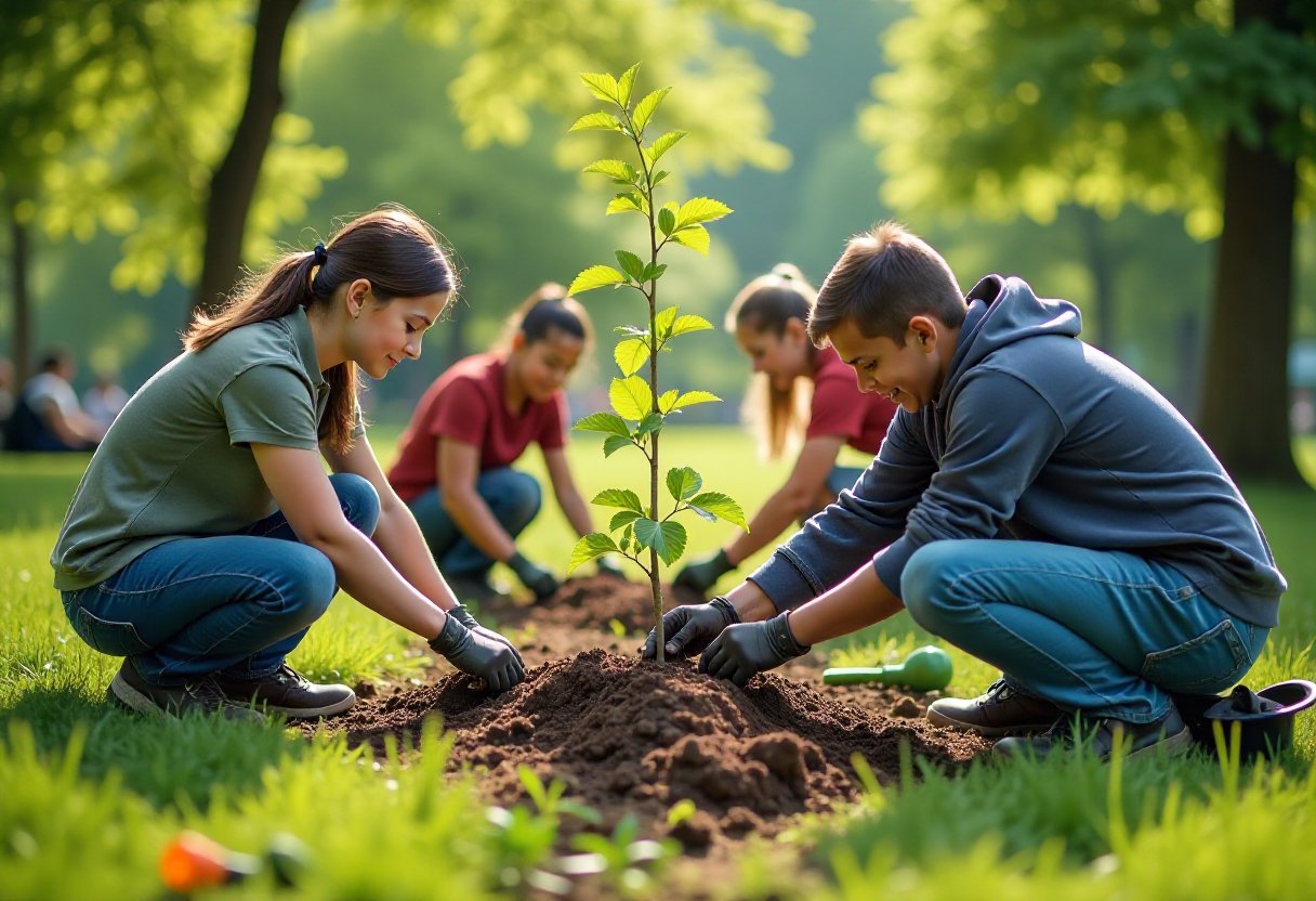 Earth Day Tree Planting Image Template - AI Designs by MolyPix.AI