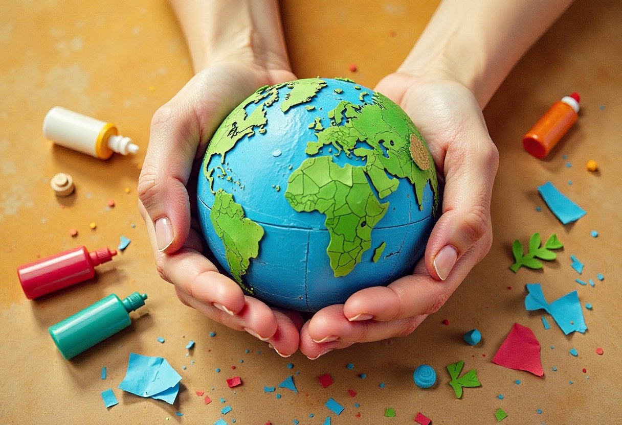 Earth Day Craft in Progress Image Template - AI Designs by MolyPix.AI