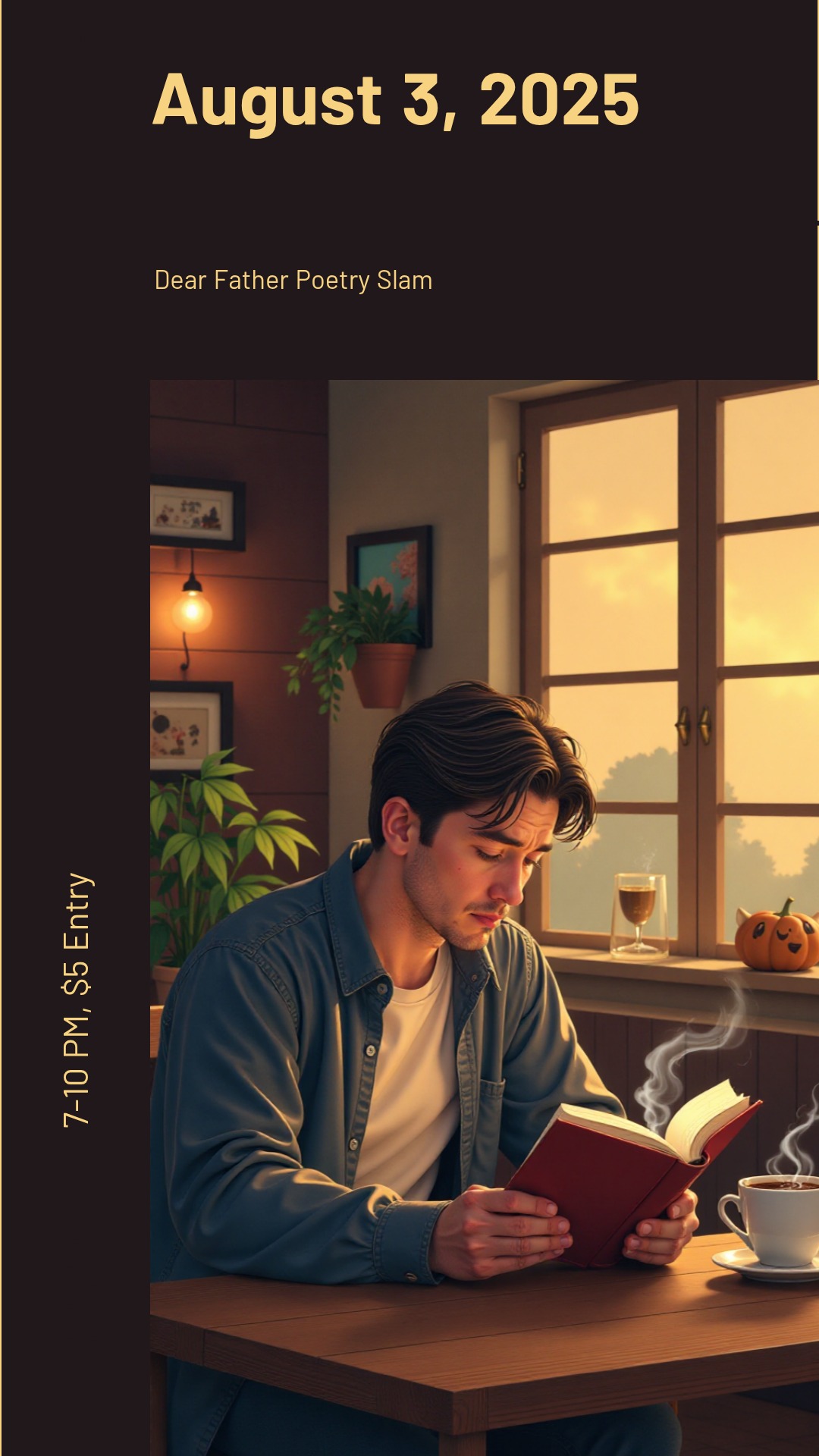Dear Father Poetry Slam Poster Template - AI Designs by MolyPix.AI