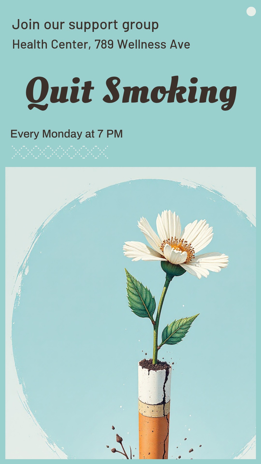 Quit Smoking Support Group Poster Template - AI Designs by MolyPix.AI