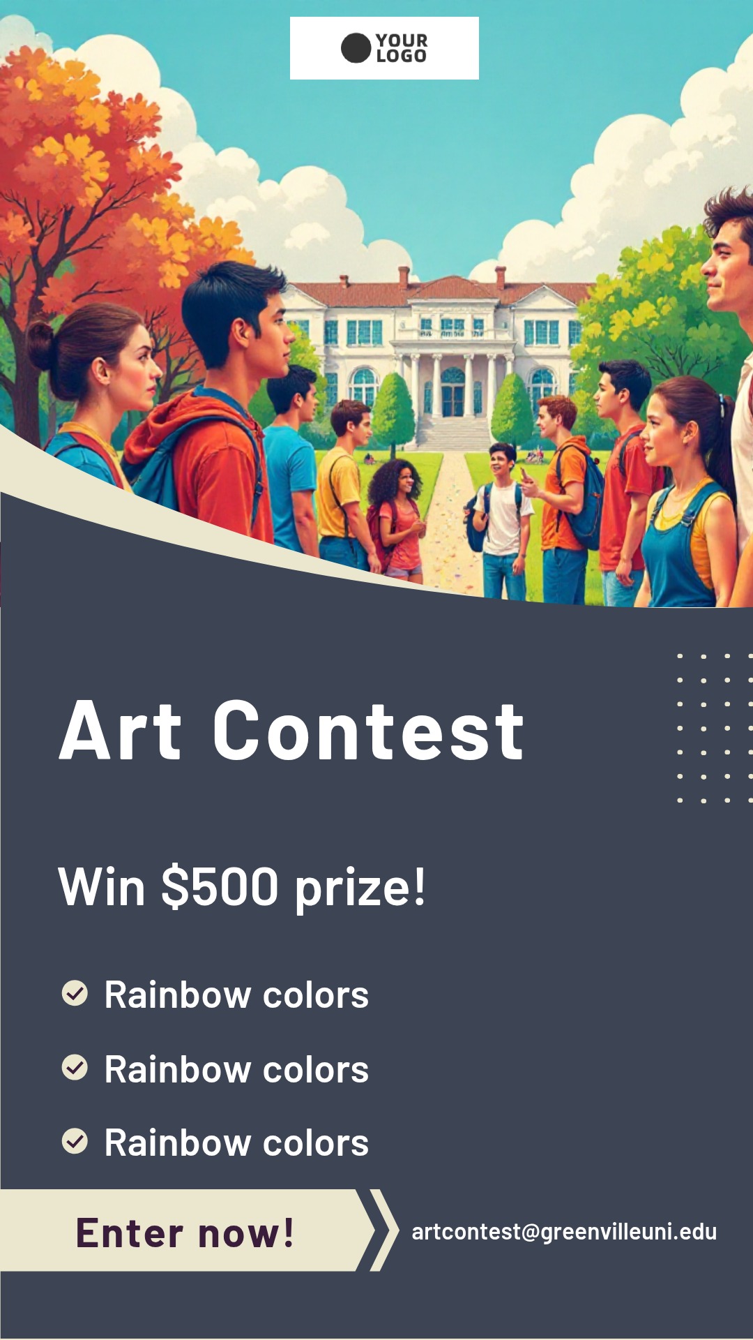 Smoke-free Campus Art Contest Poster Template - AI Designs by MolyPix.AI