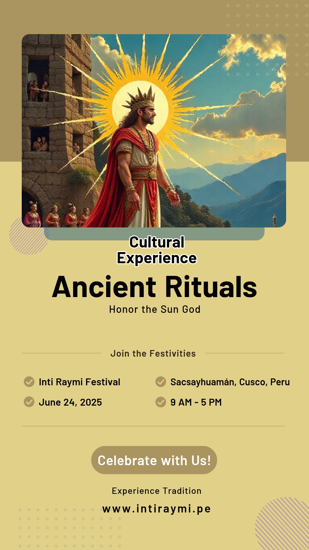 Inti Raymi Festival Poster Template - AI Designs by MolyPix.AI