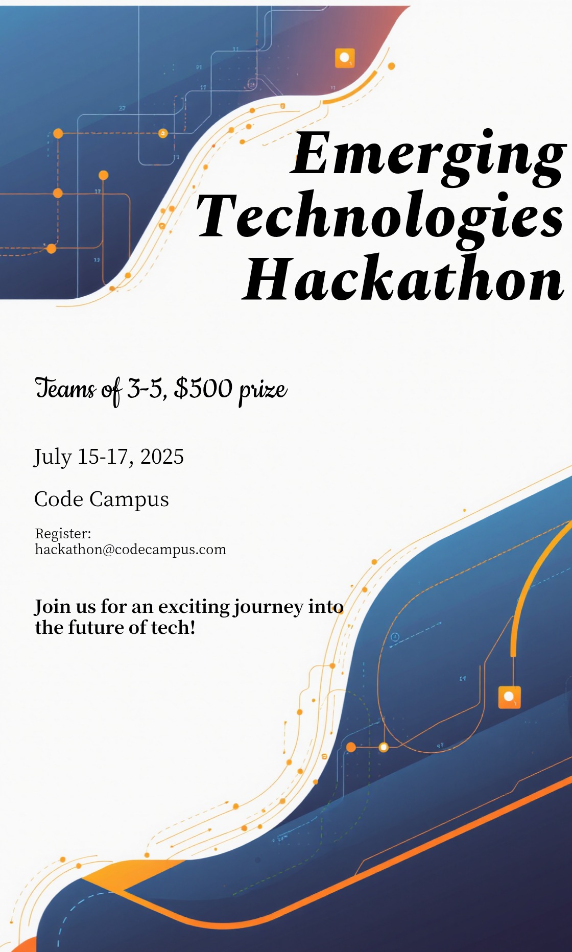 Emerging Technologies Hackathon Invitation Template - AI Designs by ...