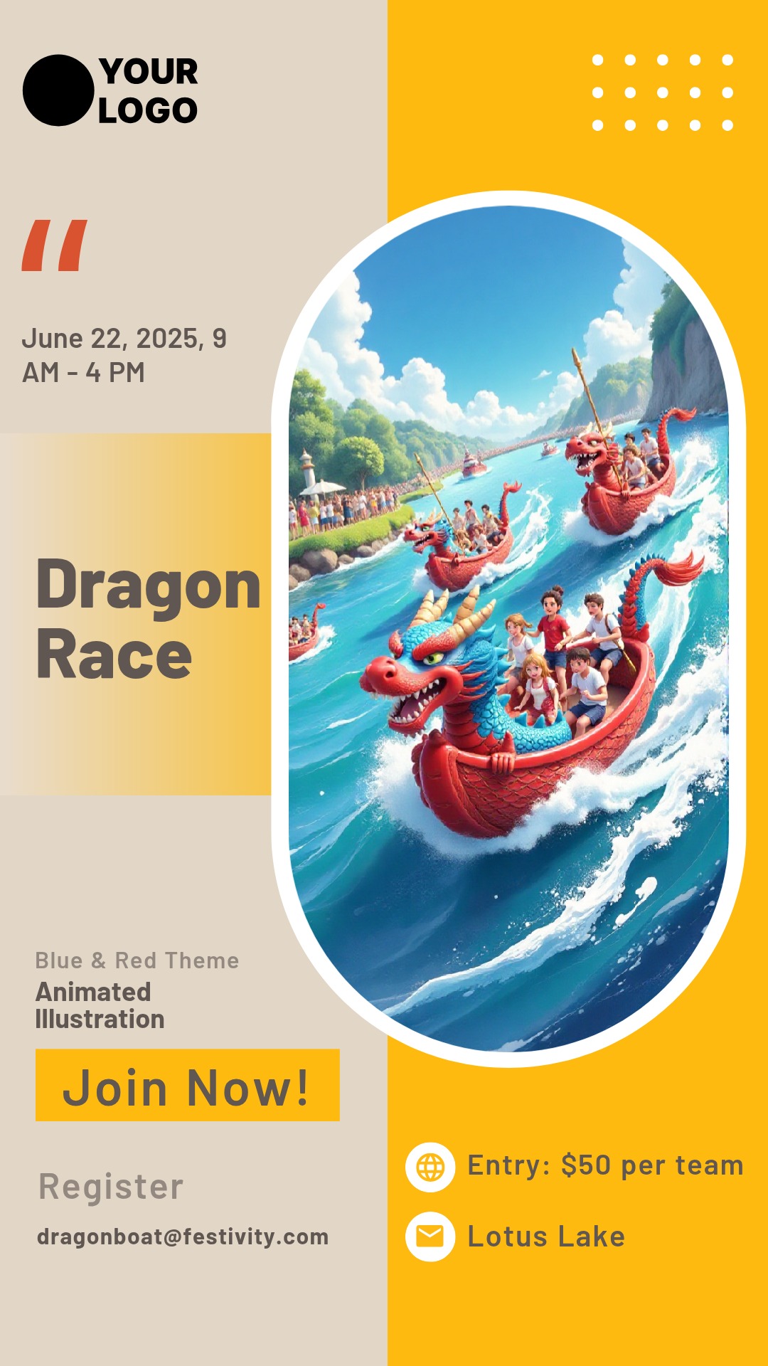 Annual Dragon Boat Festival Activities Poster Template - AI Designs by ...