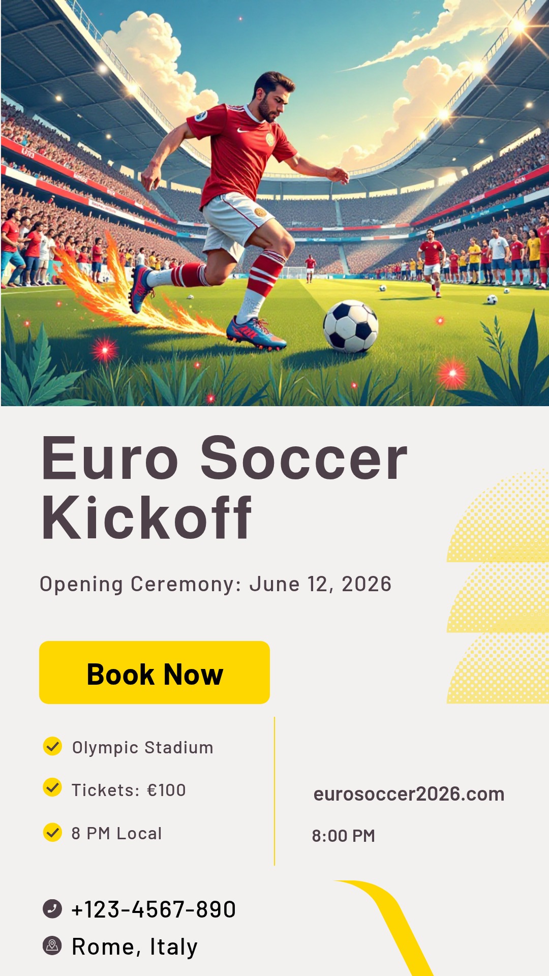 Euro Soccer Tournament Opening Ceremony Poster Template - AI Designs by ...