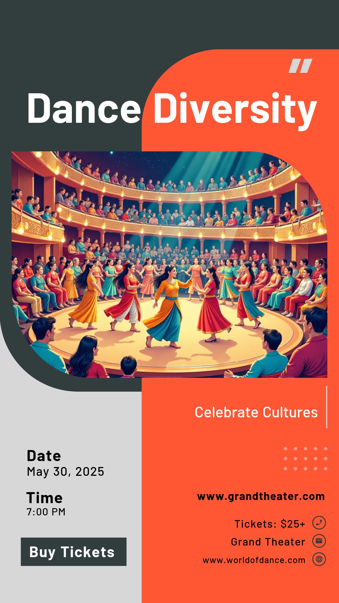 World of Dance Cultural Diversity Poster Template - AI Designs by ...