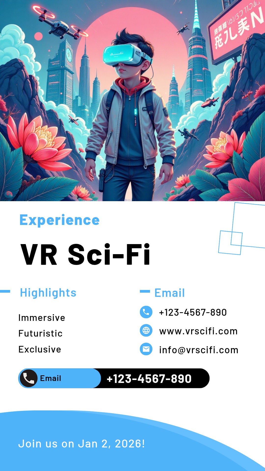 National Science Fiction Day VR Experience Poster Template - AI Designs ...