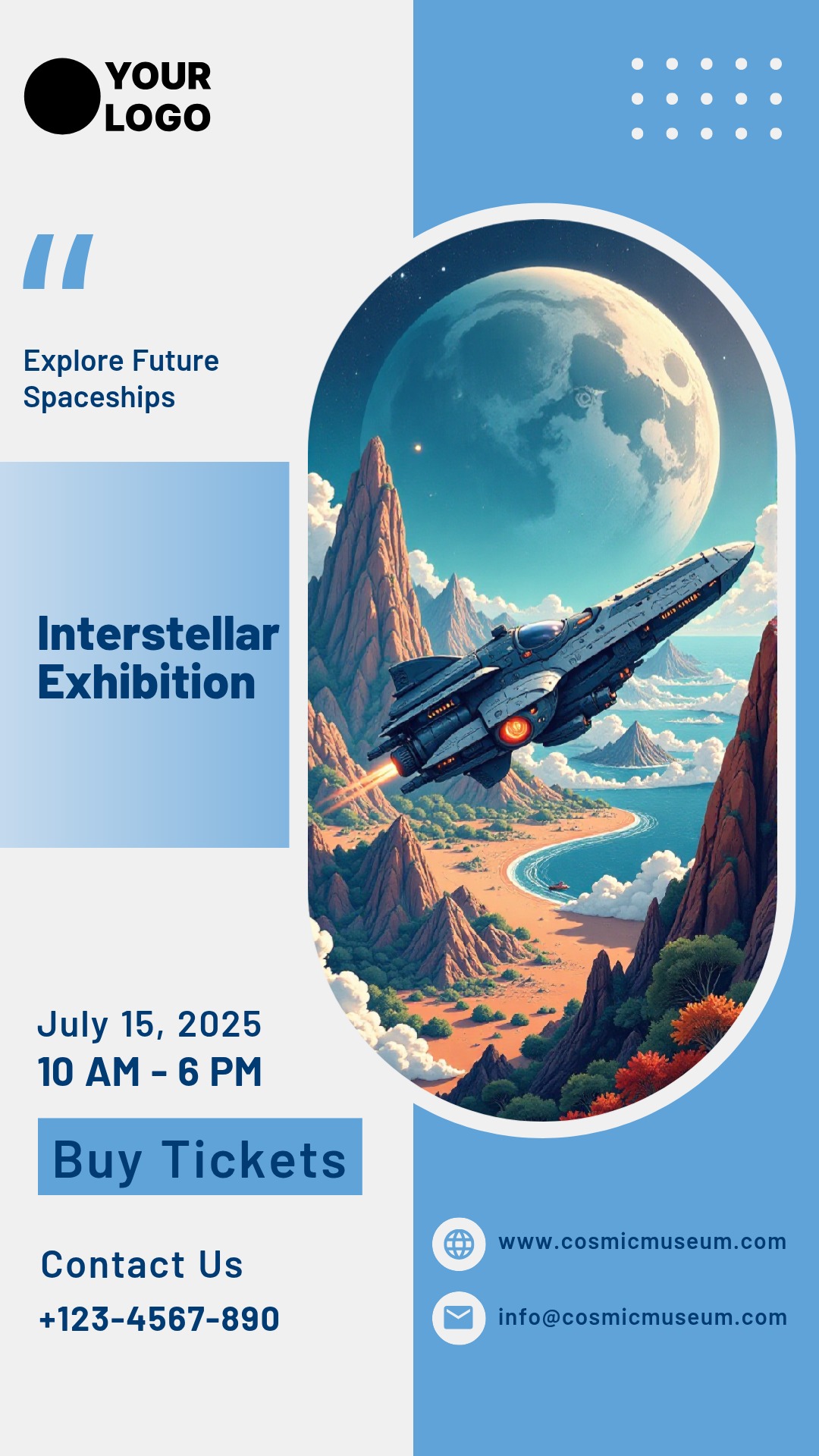 Interstellar Spaceship Exhibition Poster Template - AI Designs by ...