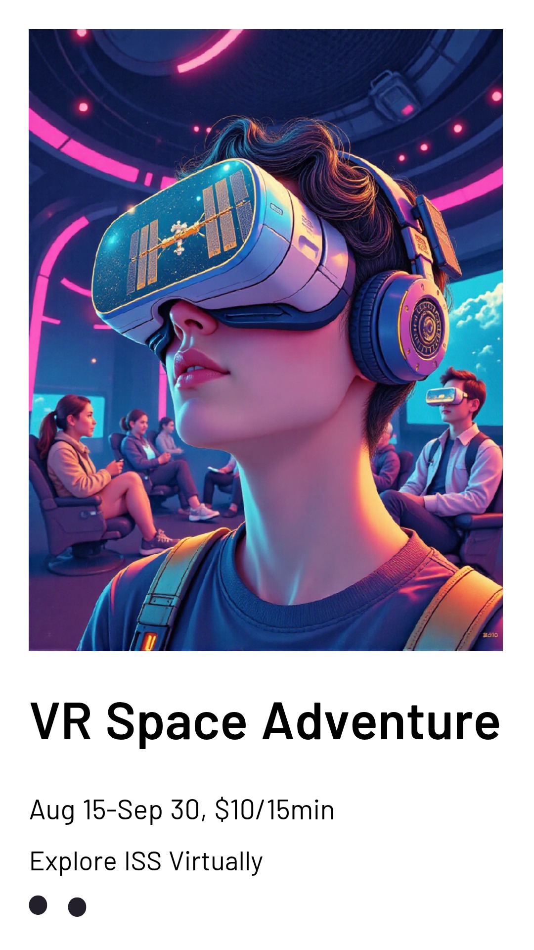 Space Station VR Experience Poster Template - AI Designs by MolyPix.AI