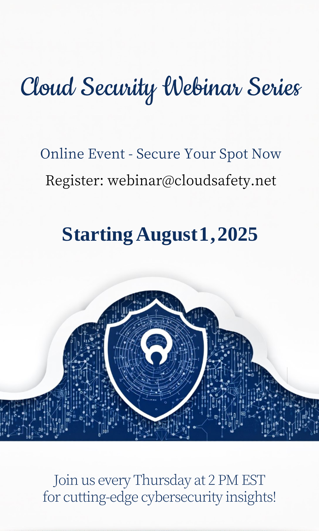 Cloud Security Webinar Series Invitation Template - AI Designs by ...