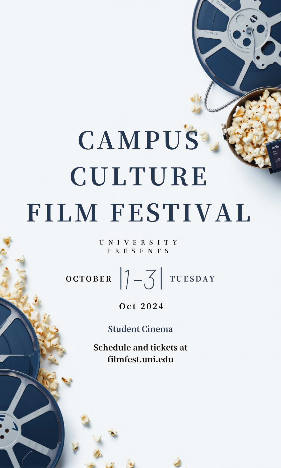 Campus Culture Film Festival Invitation Template - AI Designs by MolyPix.AI