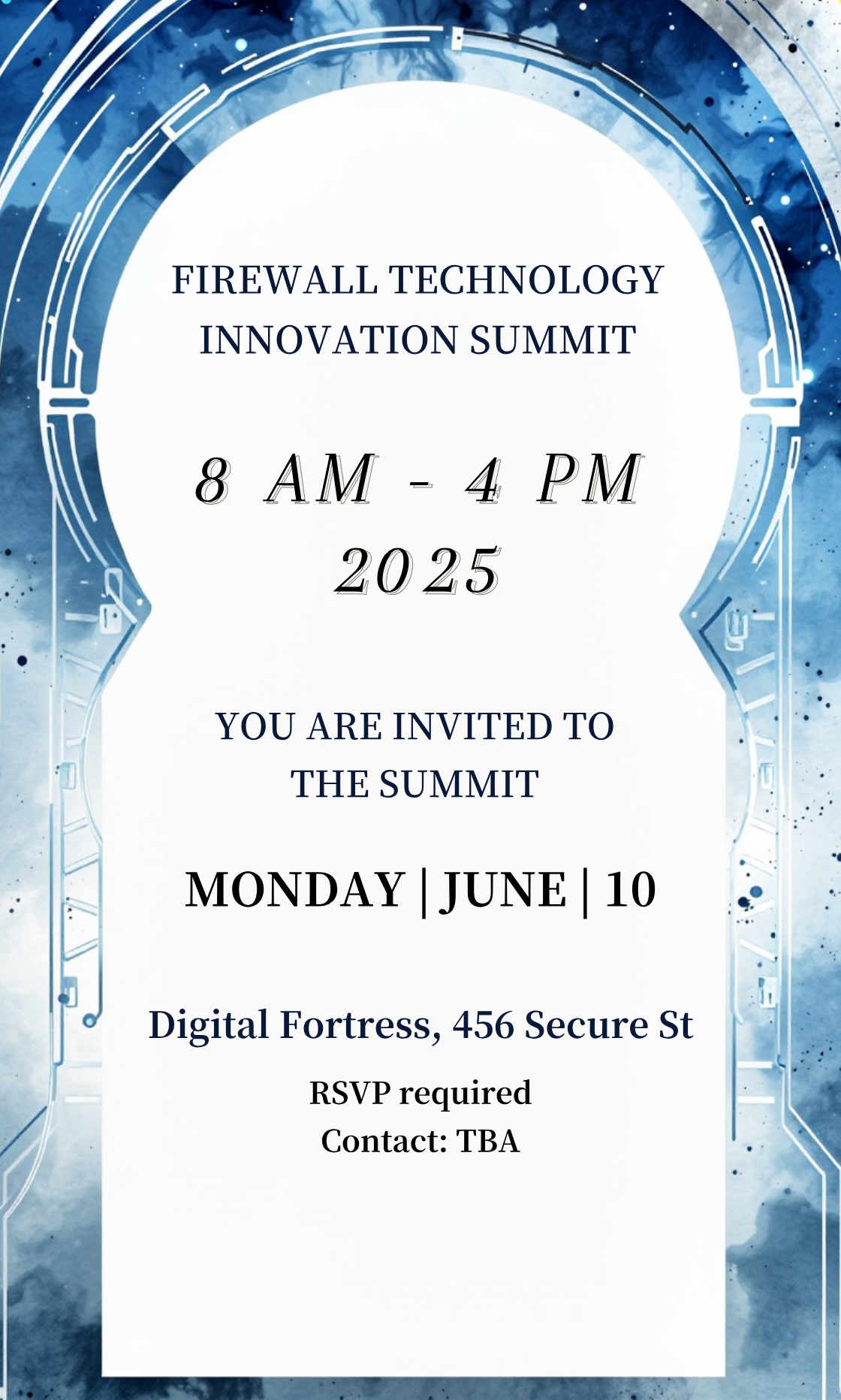 Firewall Technology Innovation Summit Invitation Template - AI Designs ...