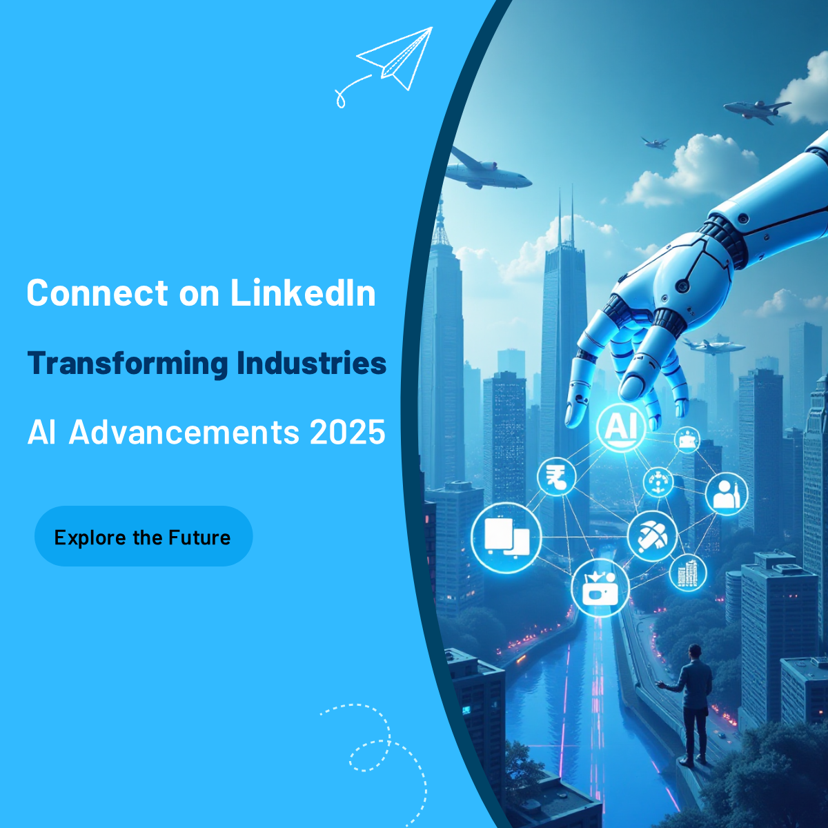Future Technology Artificial Intelligence 2025 Advancements LinkedIn Post Template - AI Designs ...