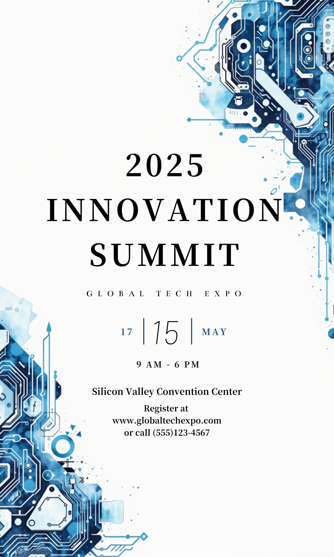 Global Tech Expo 2025 Invitation Template - AI Designs by MolyPix.AI