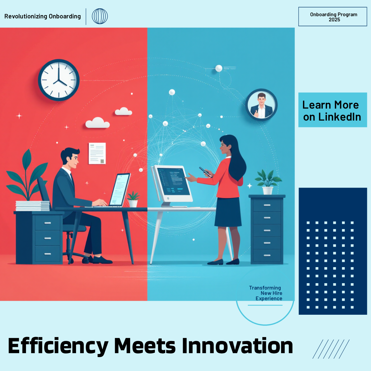 Traditional vs Onboarding Program 2025 LinkedIn Post Template - AI ...