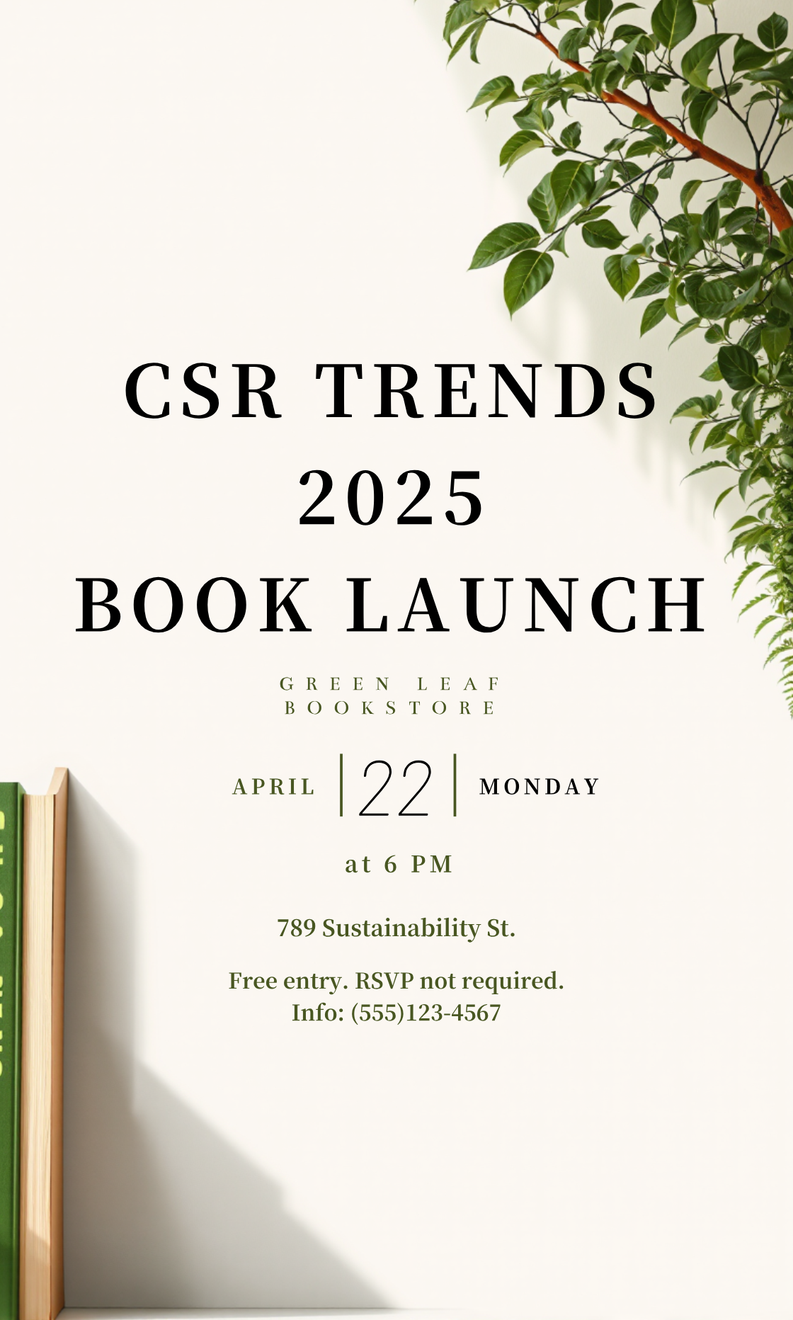 CSR Trends 2025 Book Launch Invitation Template - AI Designs by MolyPix.AI