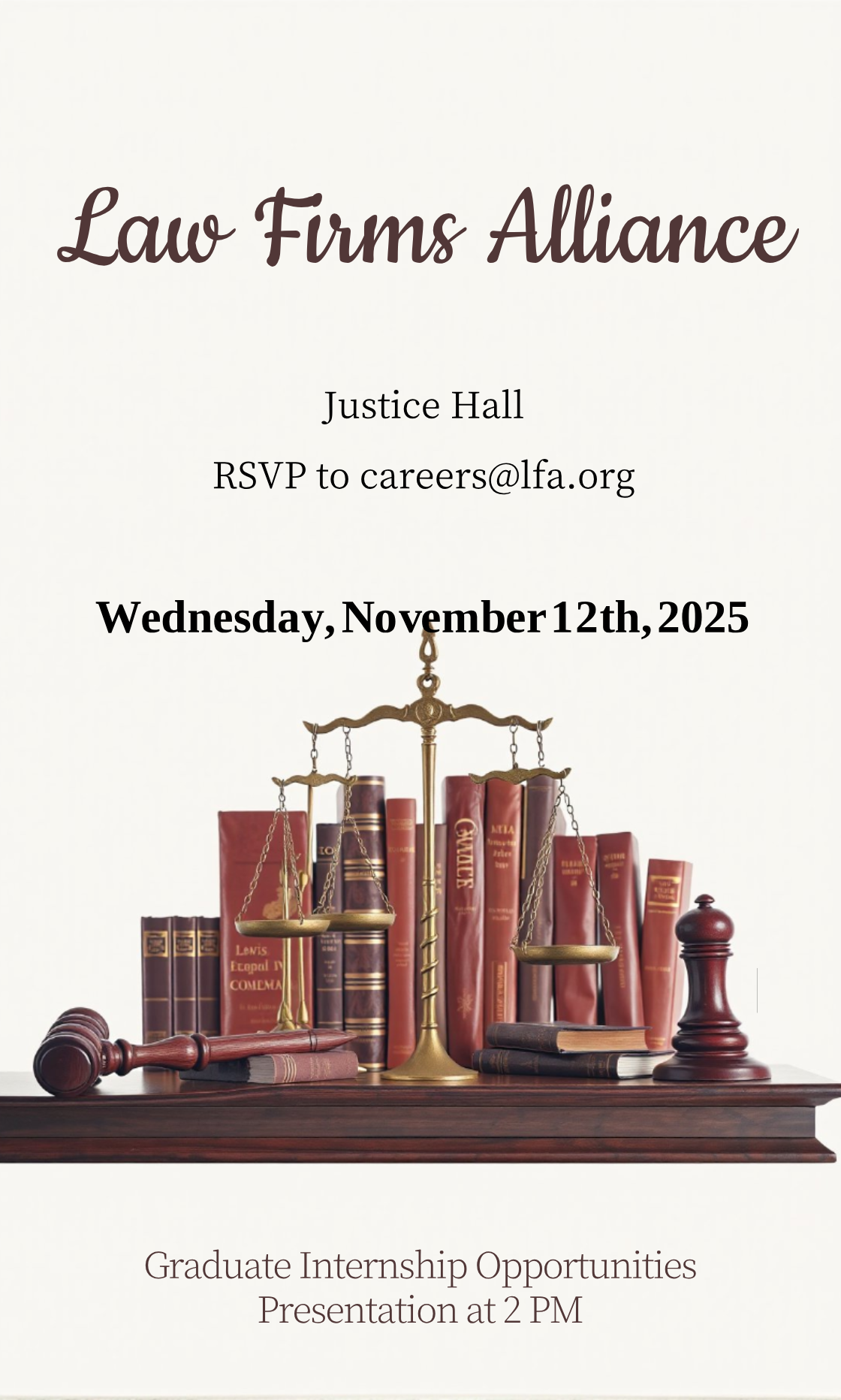 Law Graduate Internships Opportunities Invitation Template - AI Designs ...