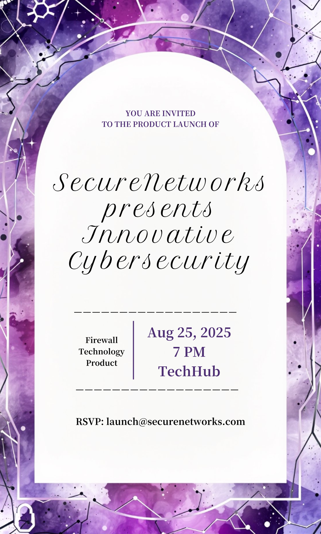 Firewall Technology Product Launch Invitation Template - AI Designs by ...