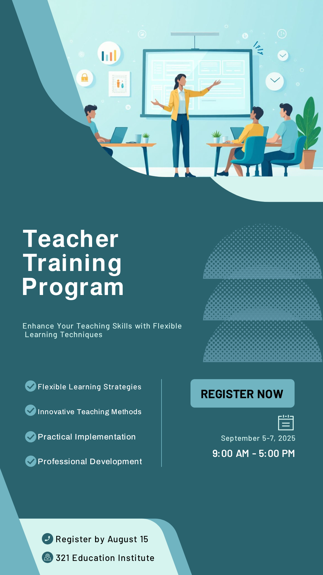 Flexible Learning Teacher Training Poster Template - AI Designs by ...